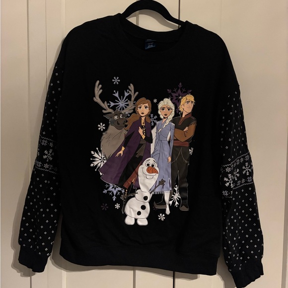 Disney | Sweaters | Disney Frozen Black Sweater With Characters | Poshmark